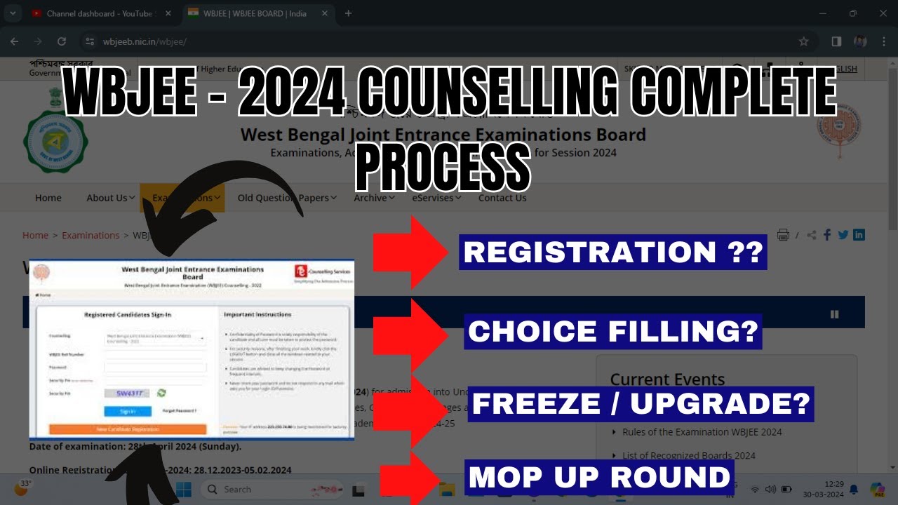 WBJEE COUNSELLING PROCESS 2024 STEP BY STEP 🔥| ROUND 1 , 2 | MOP UP ...