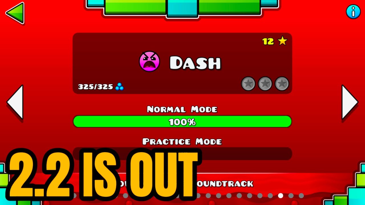 2.2 IS OUT!!!! Dash FULL Level Showcase 100% | Geometry Dash - YouTube