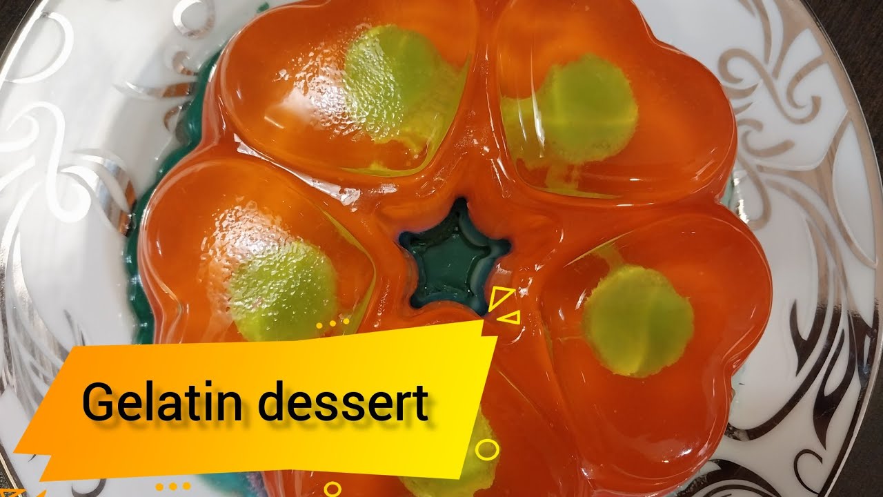 #Gelatin dessert |The most delicious jelly with cream |Delicious jelly ...