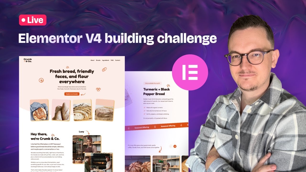 Building a Real Website in Elementor V4 (Live Build Session) - YouTube
