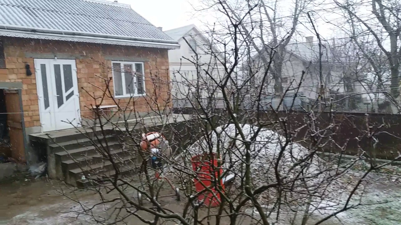 First snow in Ukraine 12 November 2016 - YouTube