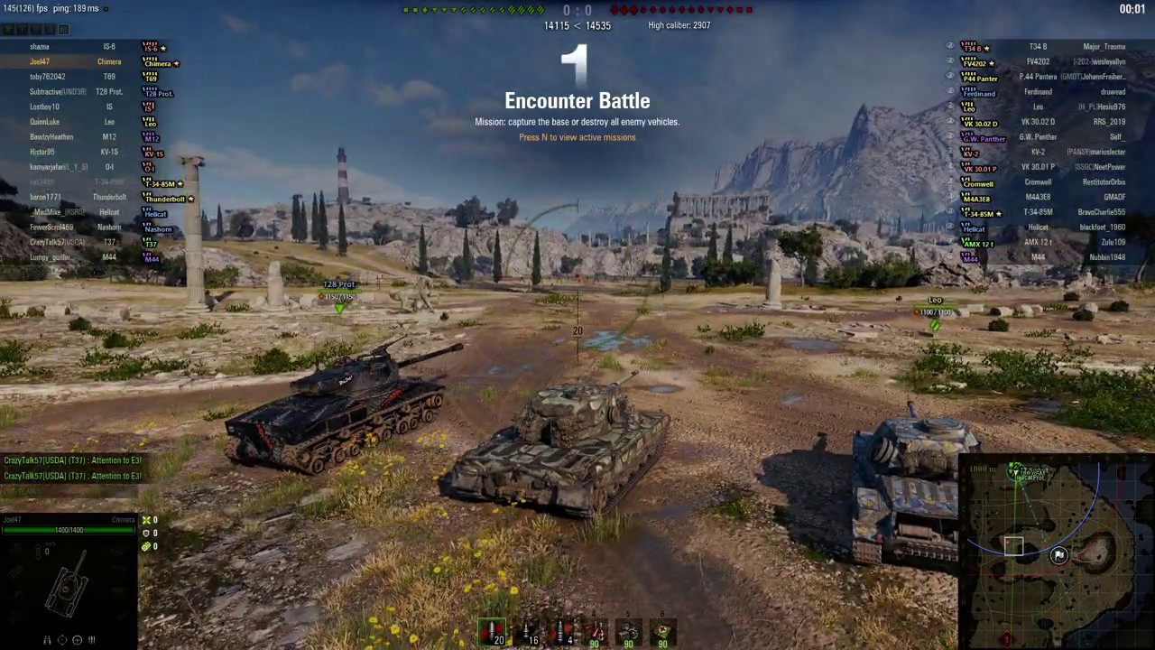 World of Tanks - Chimera comeback on Cliffs Encounter - YouTube