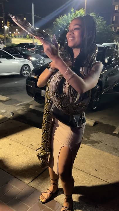 Beautiful woman handles giant reticulated python! #snake # ...