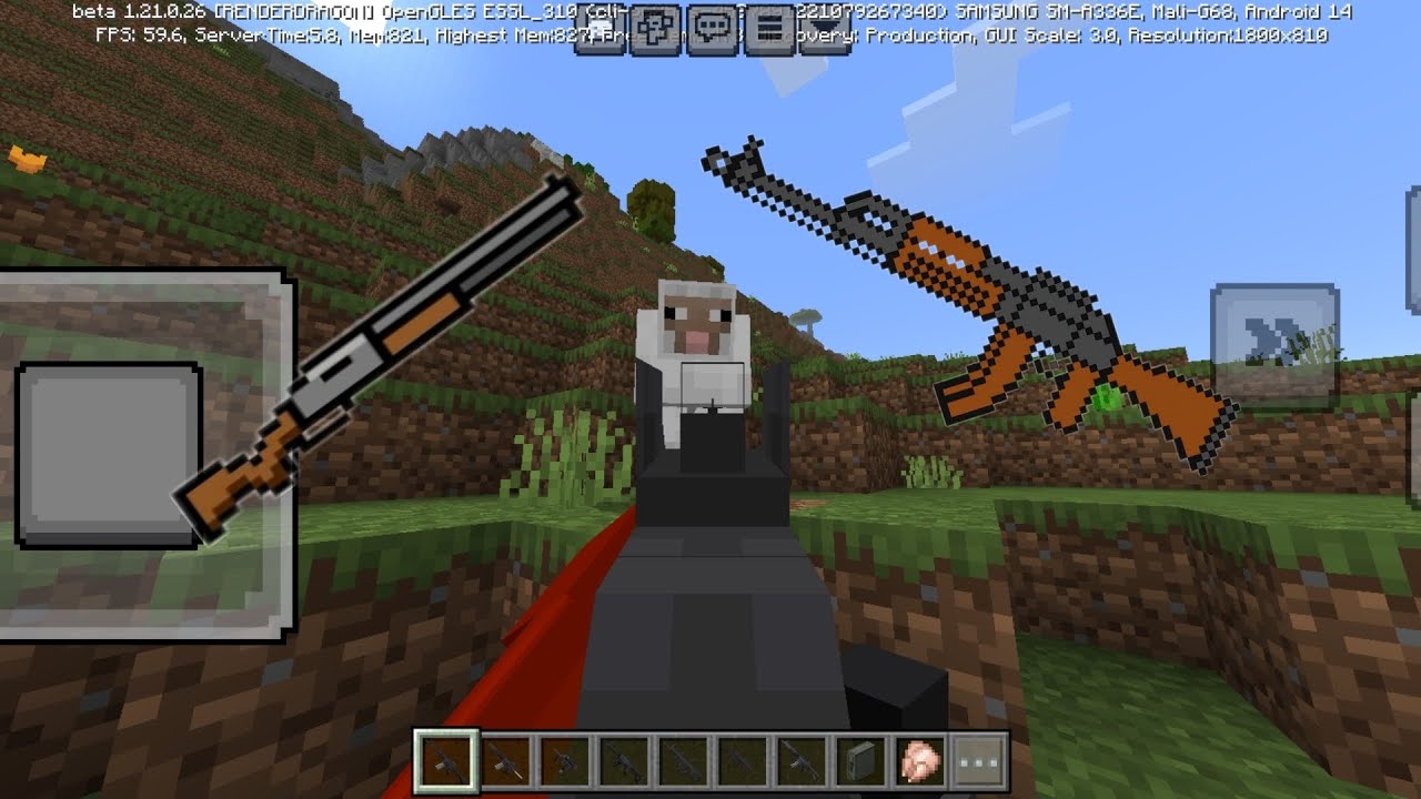 Minecraft how to add guns in minecraft how to add guns #gunsounds 🔫 ...