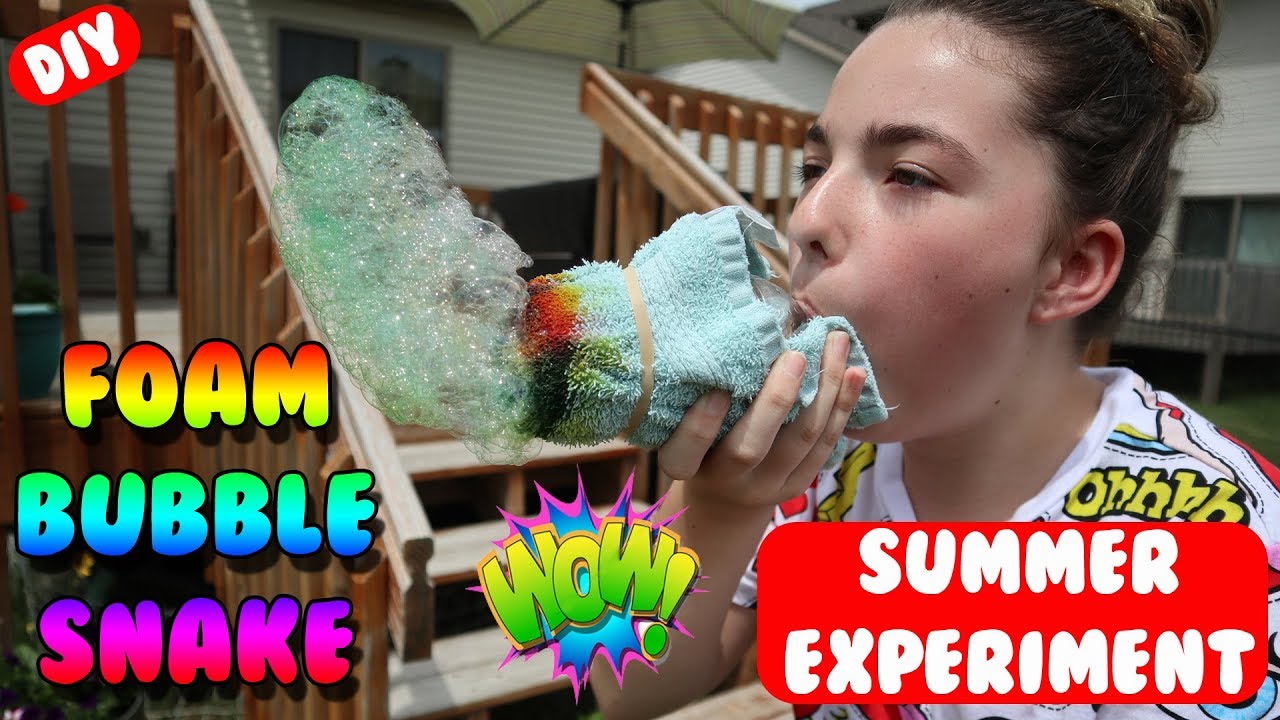 Foam Bubble Snake Summer Experiment How To - YouTube