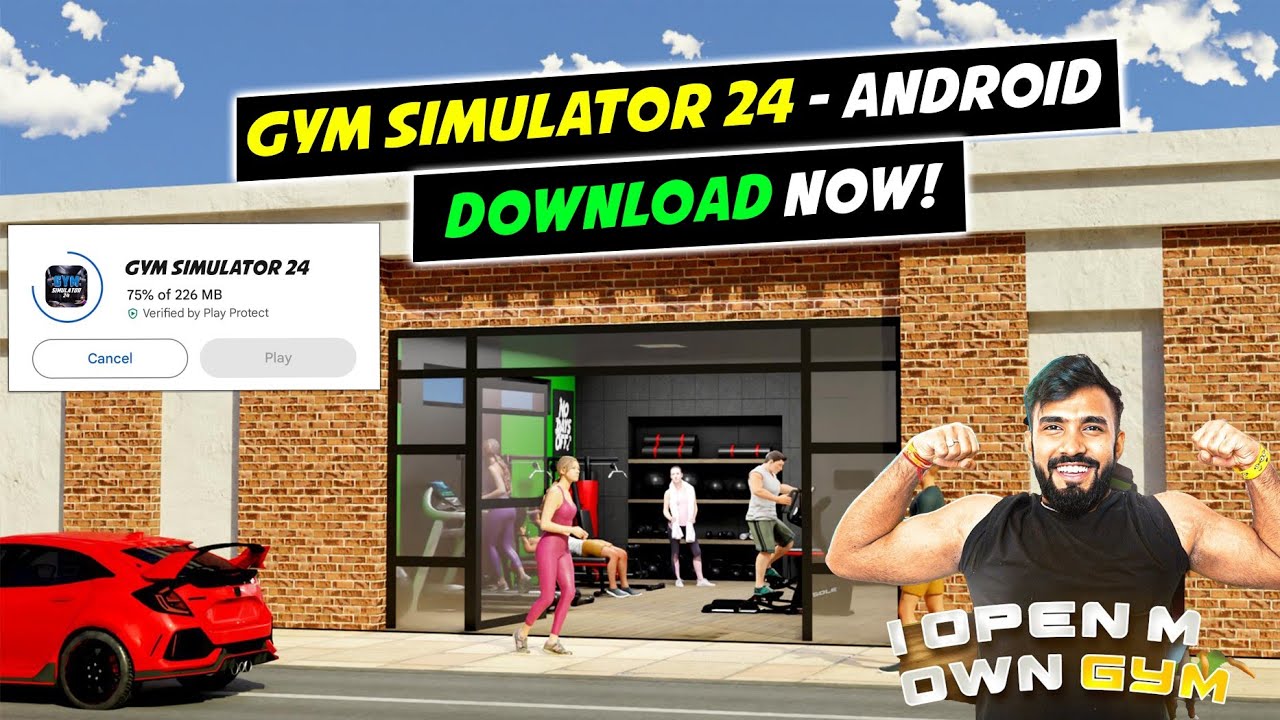 GYM SIMULATOR 24 ANDROID DOWNLOAD | Body Building Tycoon 3D Gameplay ...