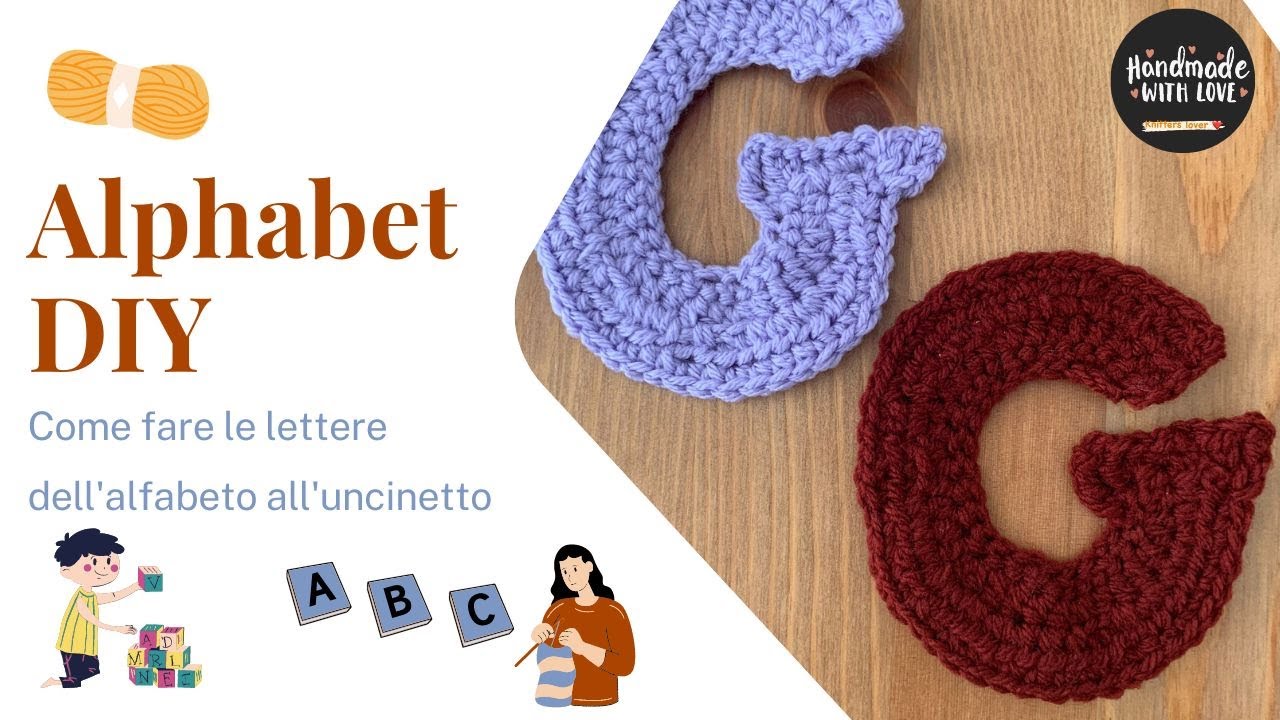 DIY How to crochet Alphabet : Letter G🧶🧶🧶(ENG-ITA) - YouTube