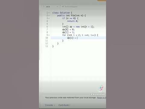 QUICK and EASY implementation of Fibonacci Problem on Leetcode! #java # ...