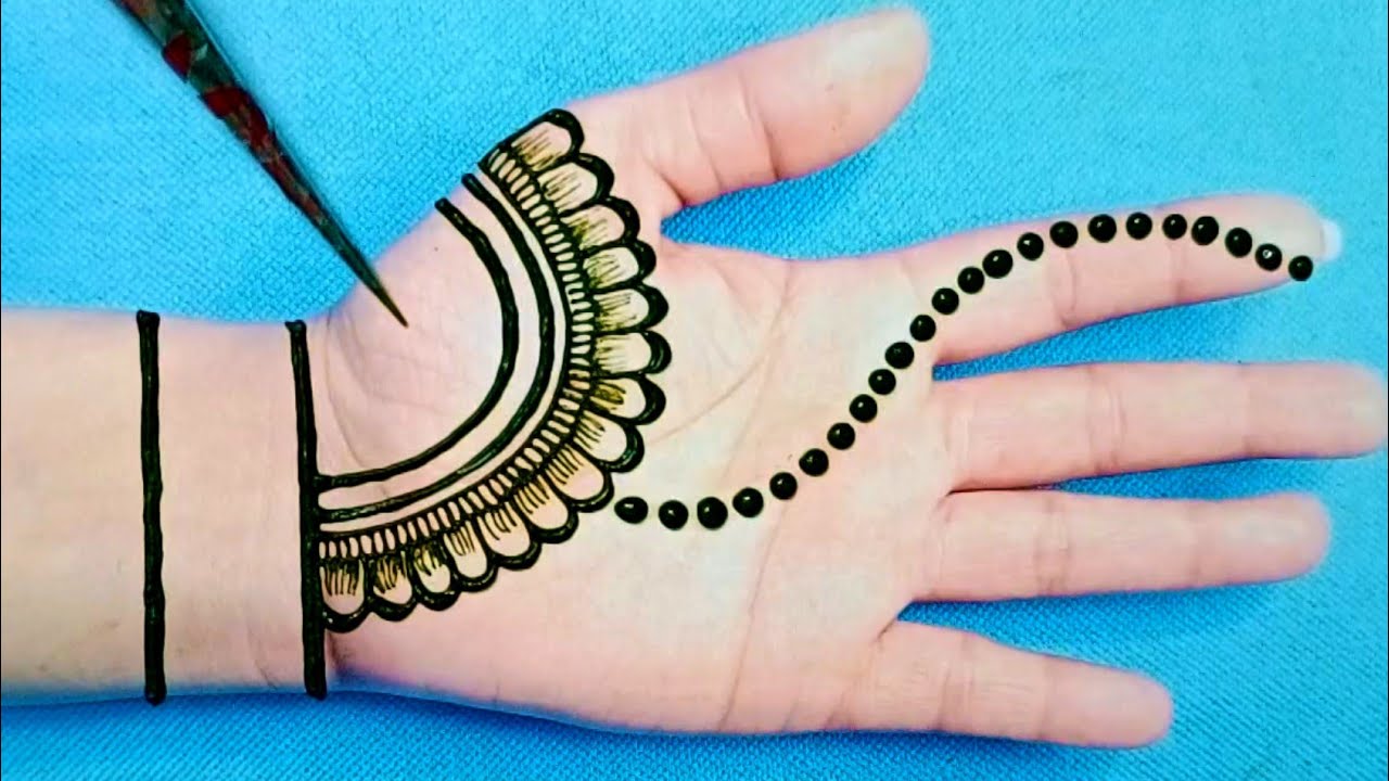 Very Easy Simple Mehndi Design Trick For Front Hand- Mehandi ka Design ...
