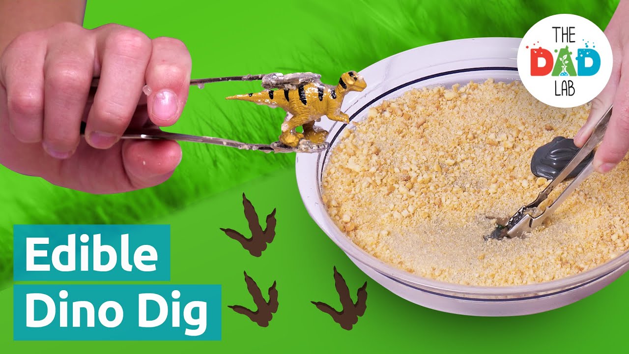 Edible Dinosaur Dig Excavation Activity for Toddlers - YouTube