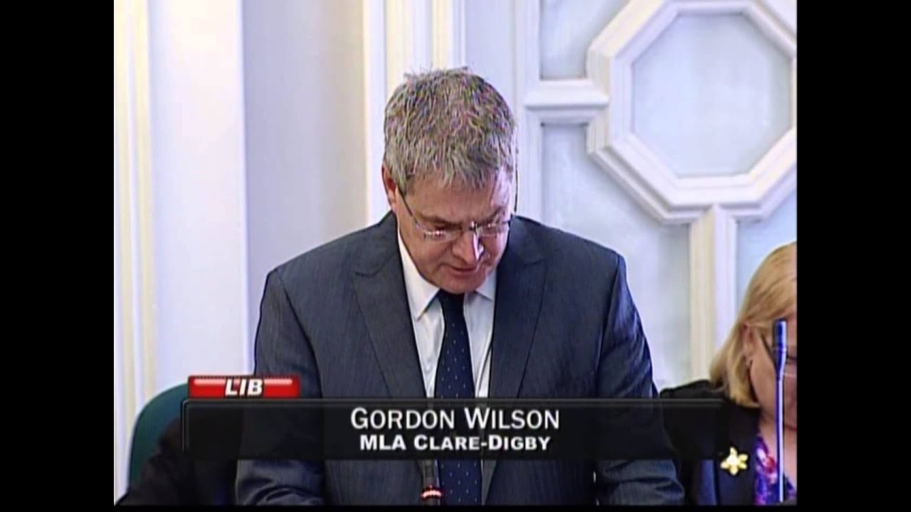 Gordon Wilson, MLA Clare-Digby presents petitions in House of Assembly ...