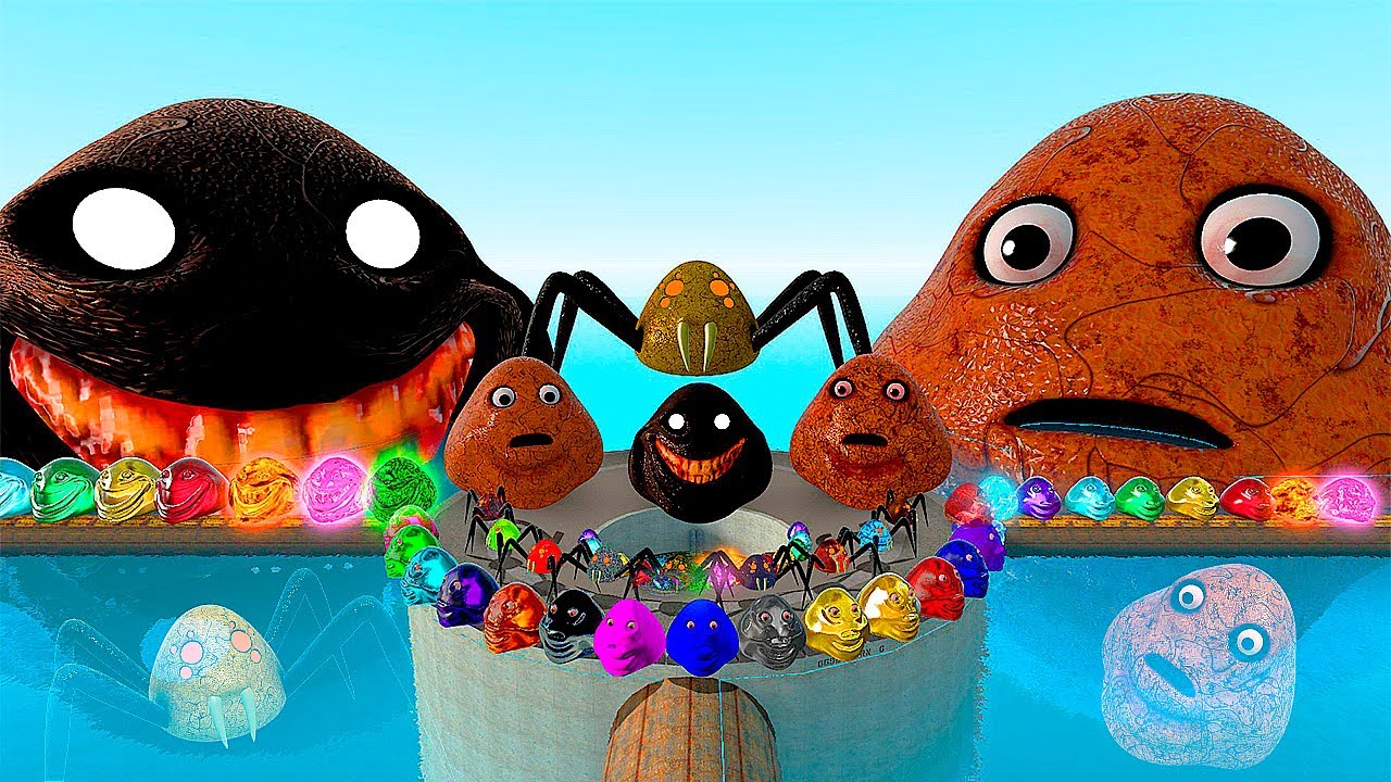 💦 WATER PIT ORIGINAL POU SPIDER BOU'S EXE REVENGE FAMILY SPARTAN ...