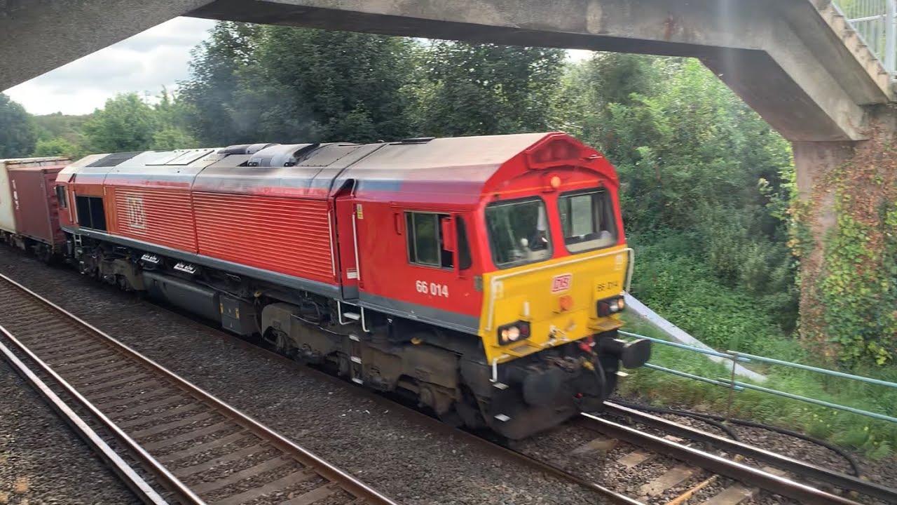 Class 66 + 444 + 450 Desiro | 66014 + 444041 + 450099 | DB Cargo UK ...