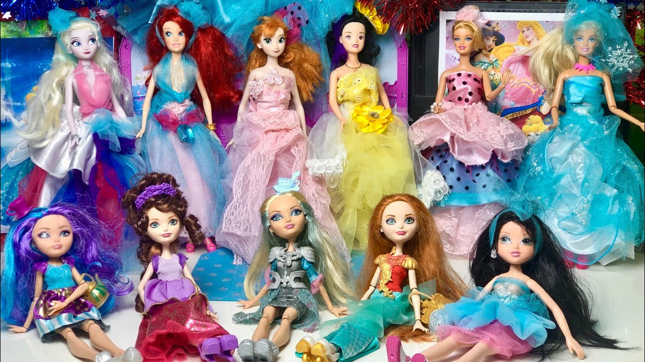 Barbies trying new prom dresses.. #barbie #toys #elsa - YouTube