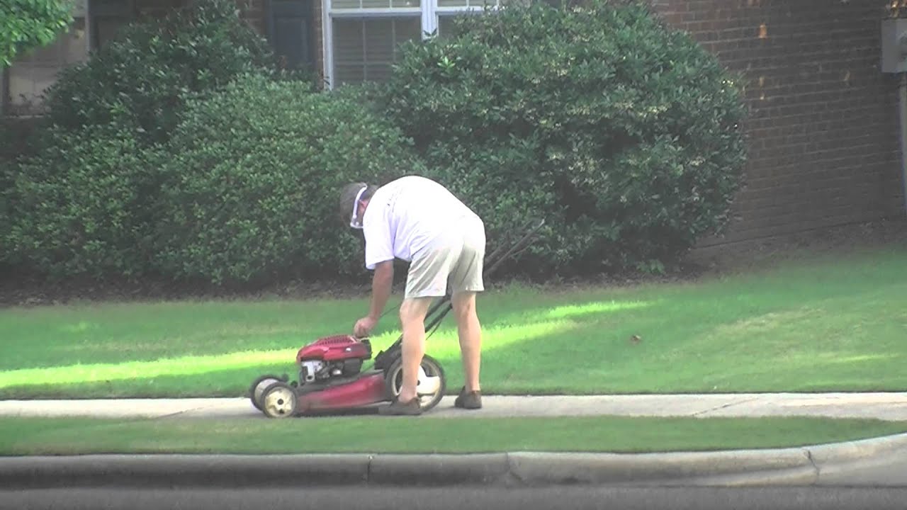 Lawnmower prank - YouTube
