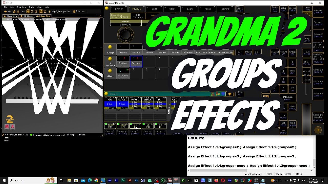 GRANDMA2 GROUPS EFFECTS - YouTube