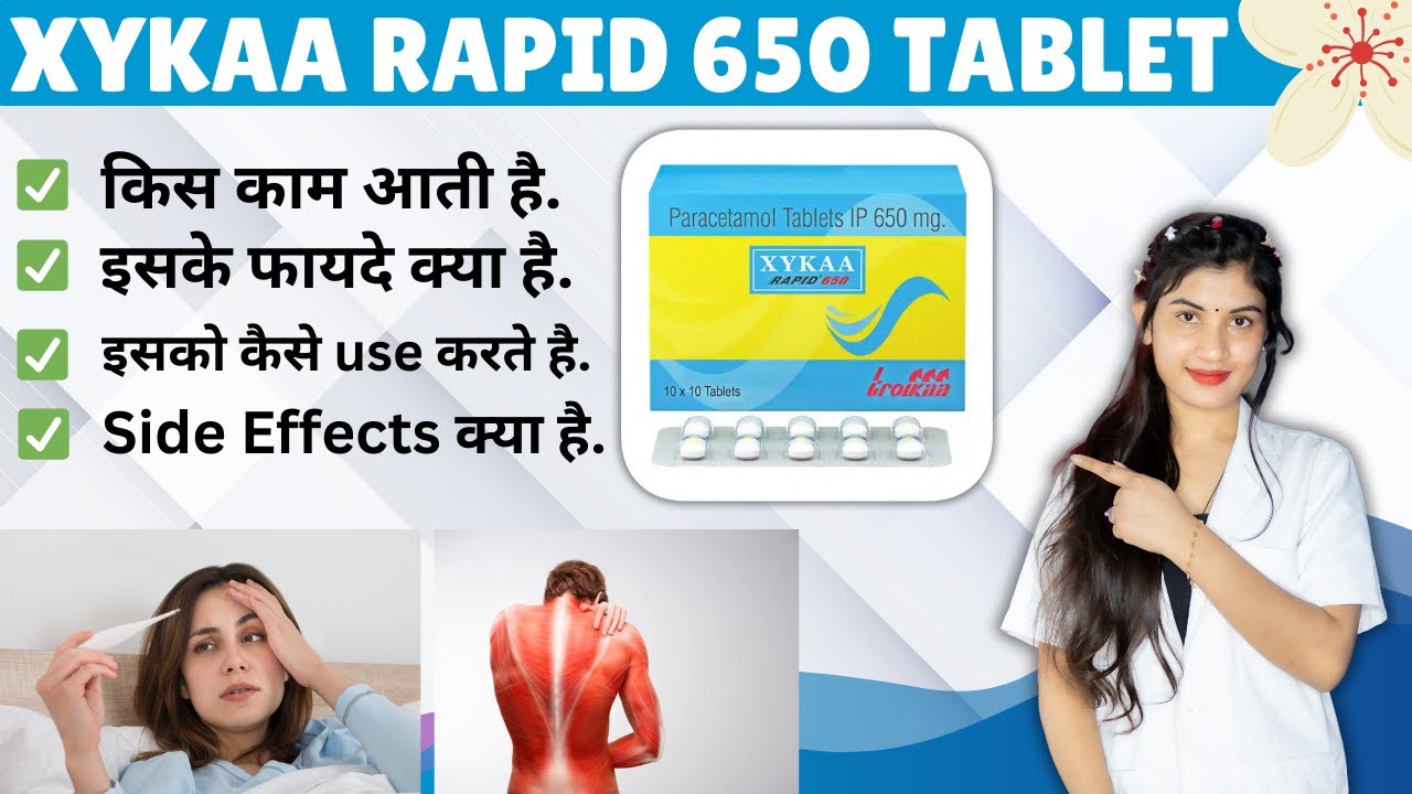 Xykaa Rapid 650 Tablet Uses in Hindi | Paracetamol Tablets Ip 650 Mg in ...