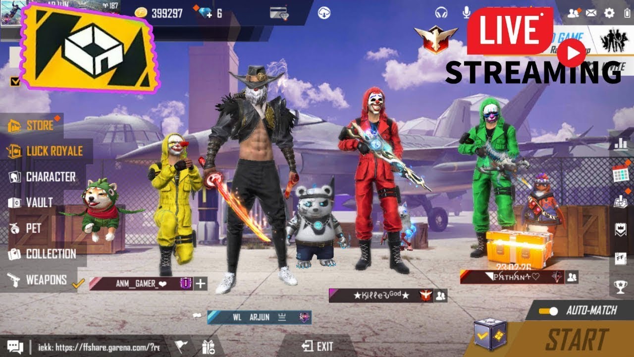 🔴Free Fire Live Playing with Subscribers🎯 Free Fire || Team Code ...