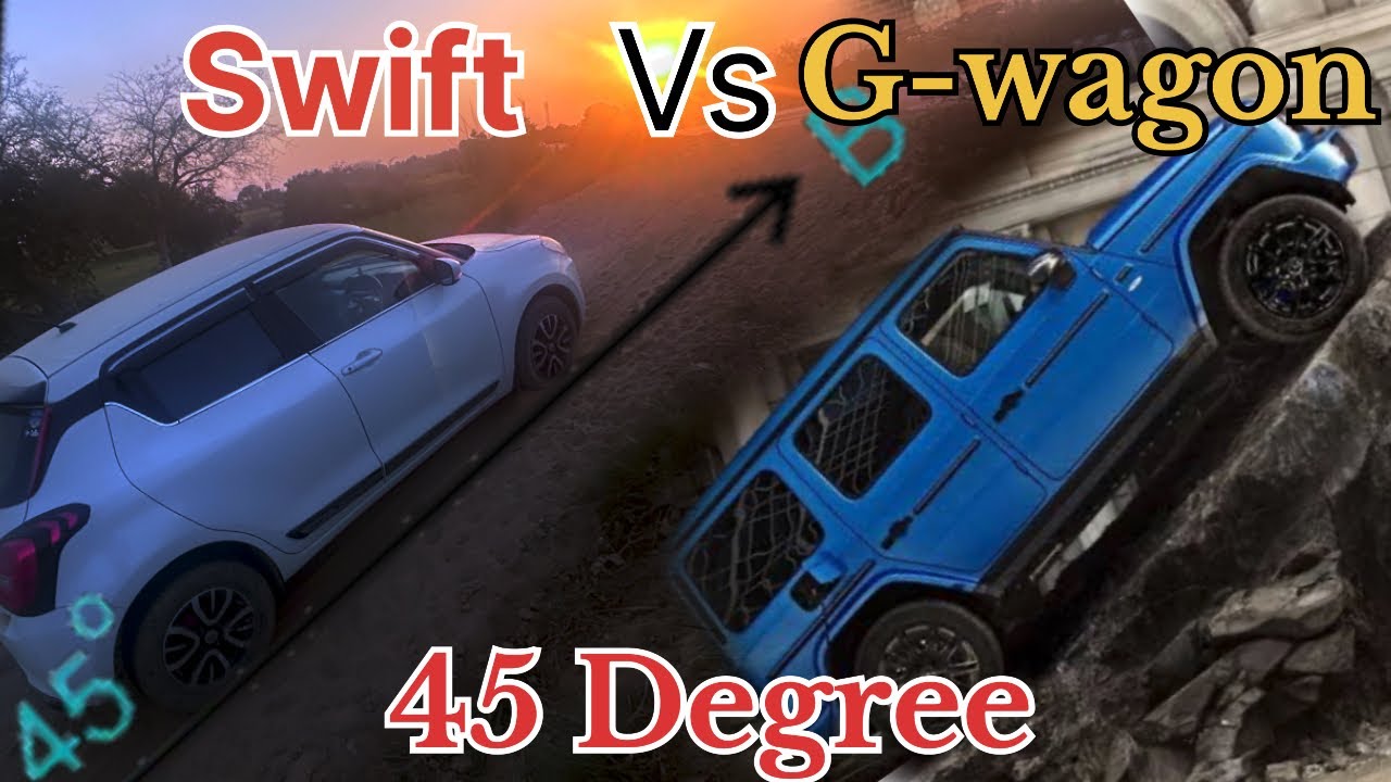 45 Degree angle 📐 Swift vs G-wagon #gwagon - YouTube
