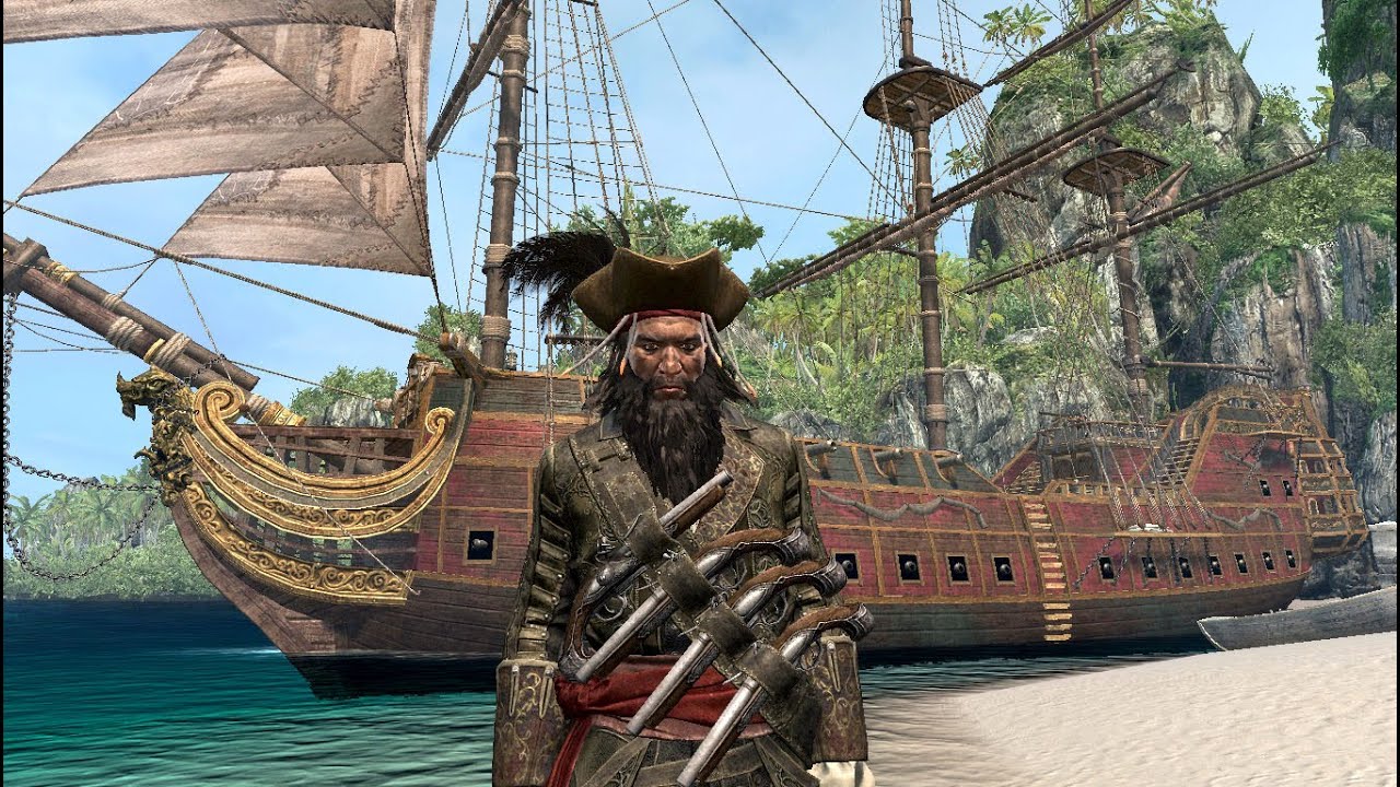Blackbeard + Queen Anne's Revenge + Single NPC Sword & Pistol [Mod] UHD ...