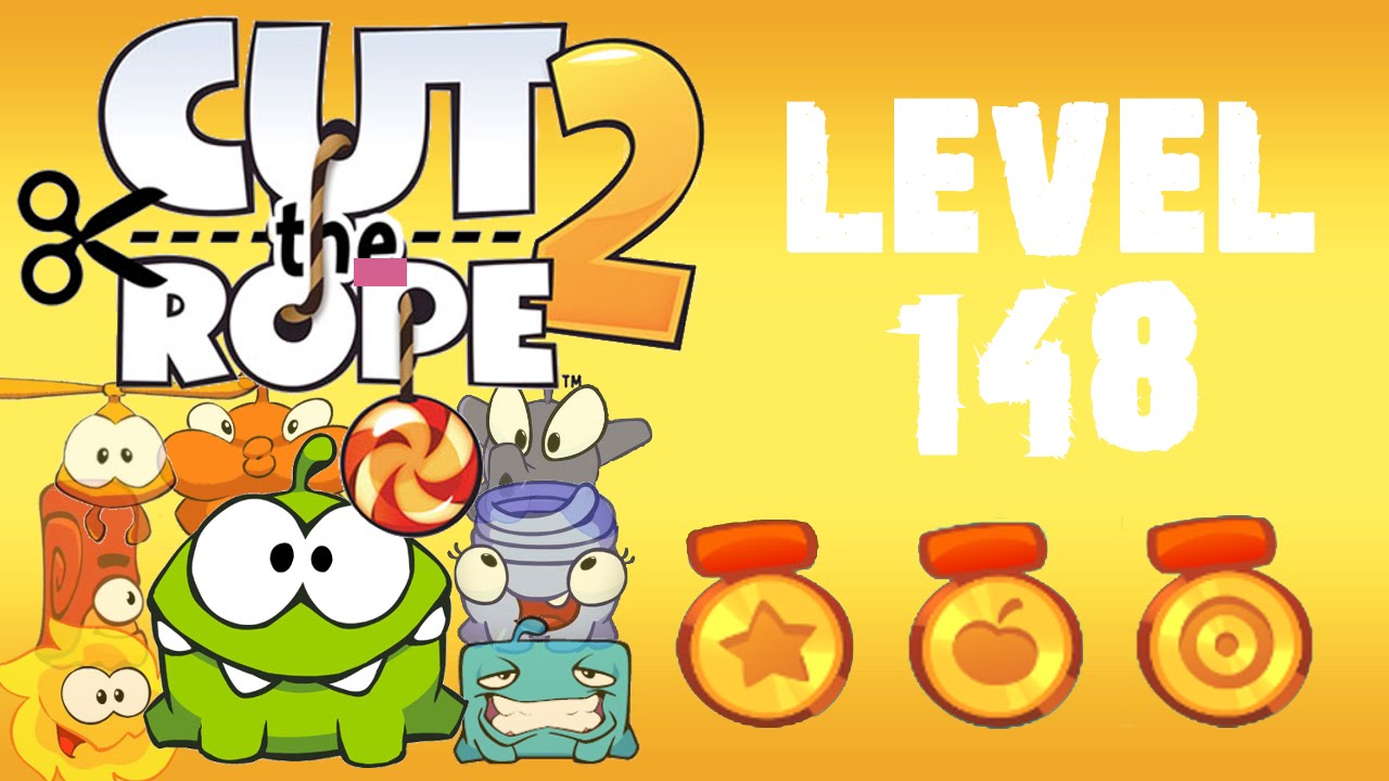 Cut the Rope 2 - Level 148 (3 stars, 83 fruits, 3 stars + don't push ...