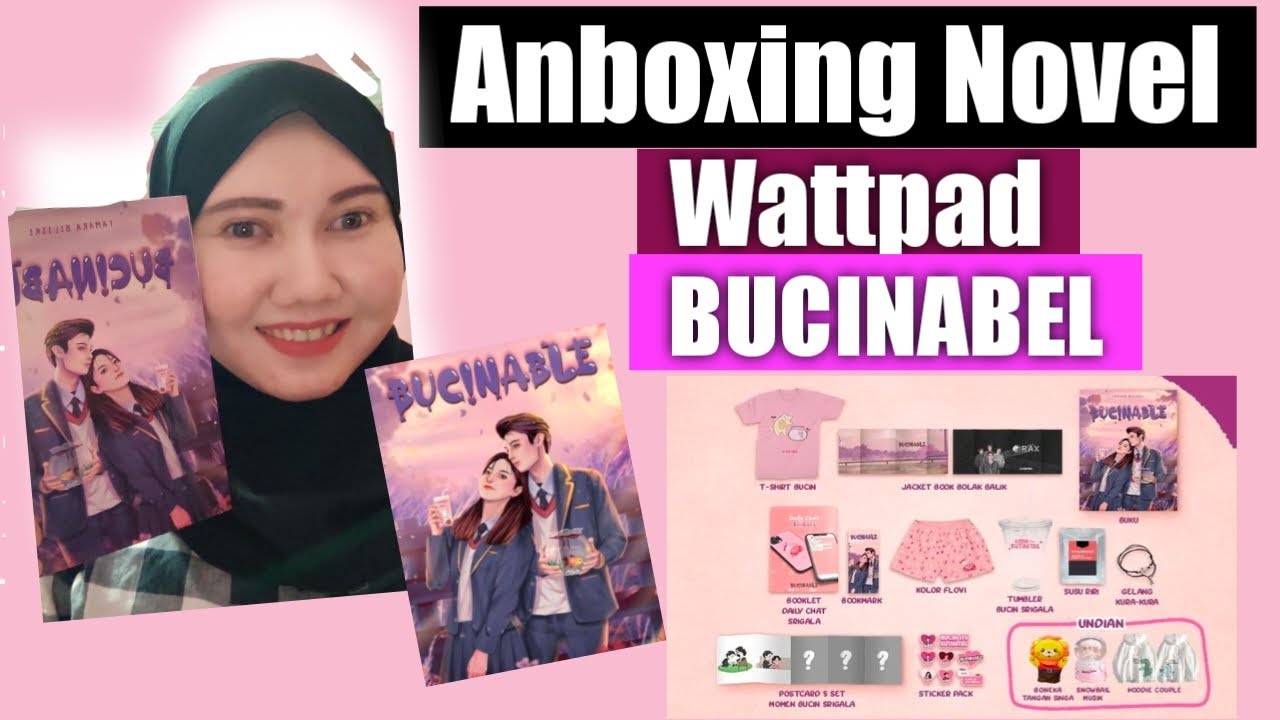UNBOXING NOVEL WATTPAD BUCINABLE (ada giftnya) #DuniaBaca - YouTube