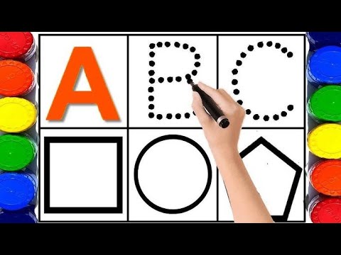Learn abcd alphabet and shapes name || ABCD song, phonics song ...