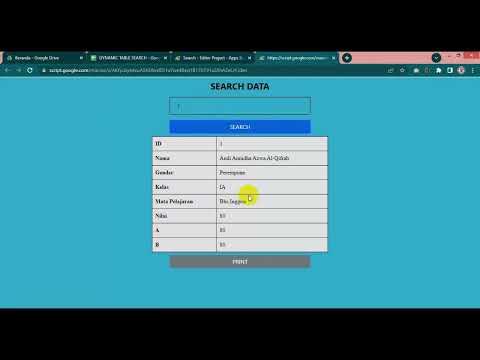 DYNAMIC TABLE SEARCH WEB APP Google Sheets - YouTube
