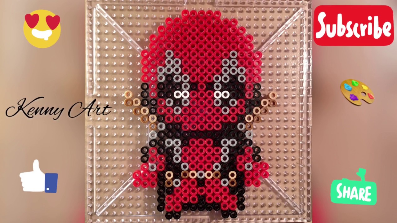 DEADPOOL | HAMA BEADS | TIMELAPSE | MARVEL | KENNY ART - YouTube
