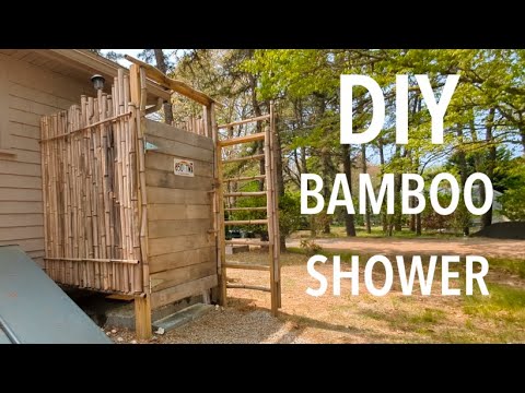 The DIY Bamboo Outdoor Shower - YouTube