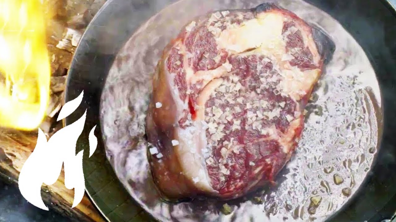 AMAZING dry aged RIB EYE with selfmade HERB BUTTER🔥🔥🔥 - YouTube