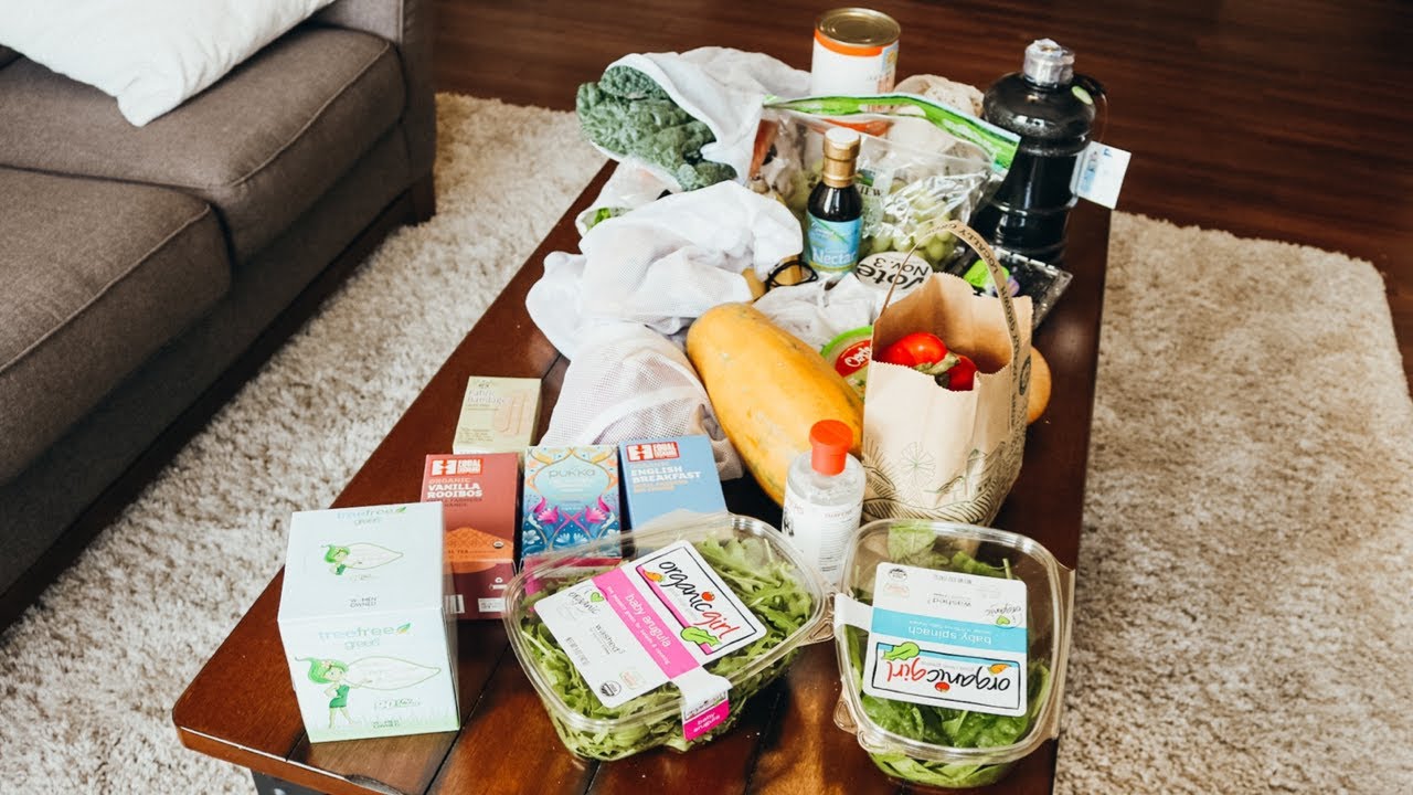 PLANT BASED GROCERY "HAUL" + SUSTAINABILITY - YouTube