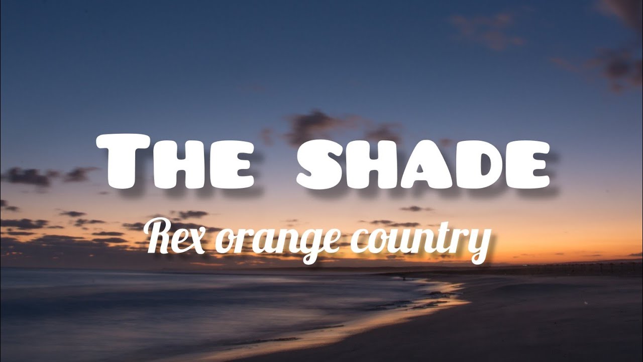 rex orange country - The Shade (lyrics) - YouTube
