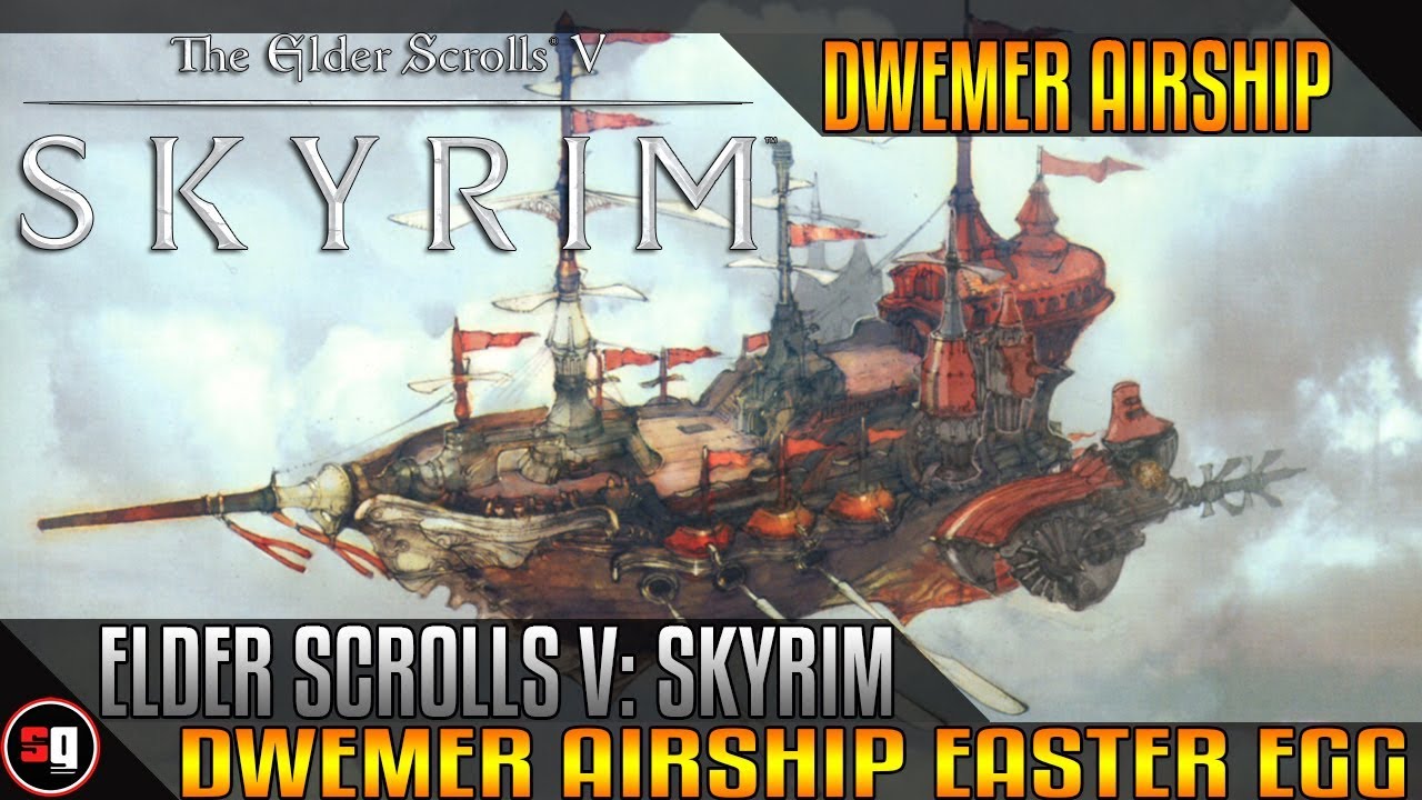 Elder Scrolls V: Skyrim Dragonborn - Dwemer Airship Easter Egg - YouTube