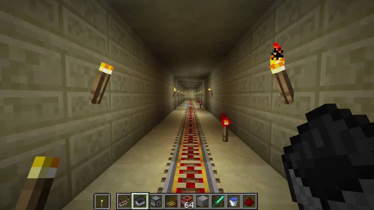 Minecraft minecart ride - YouTube