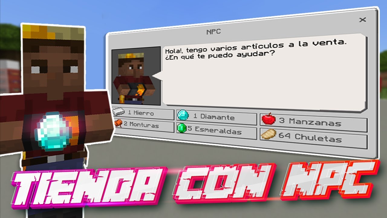 🐼¡NUEVA FORMA de HACER TIENDAS con NPC en MINECRAFT BEDROCK/PE 1.19 ...