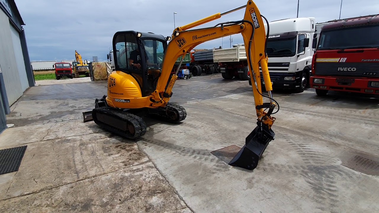 MINI EXCAVATOR JCB 8035 ZTS FIS MACHINERY SLOVENIA - YouTube