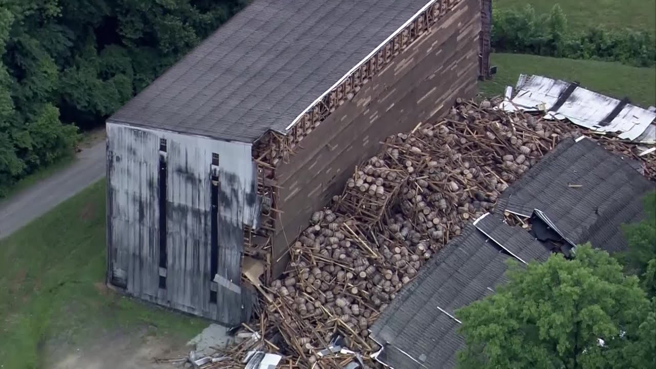 Thousands Of Bourbon Barrels Smash To Ground In Distillery Collapse ...