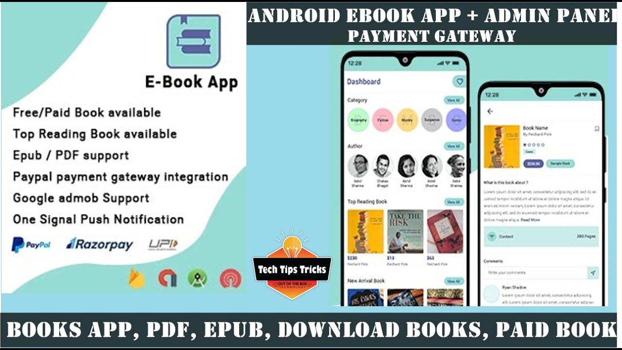 Android E-Book App - Payment Gateway , Admin Panel - 2020 Tech Tips Tricks - YouTube