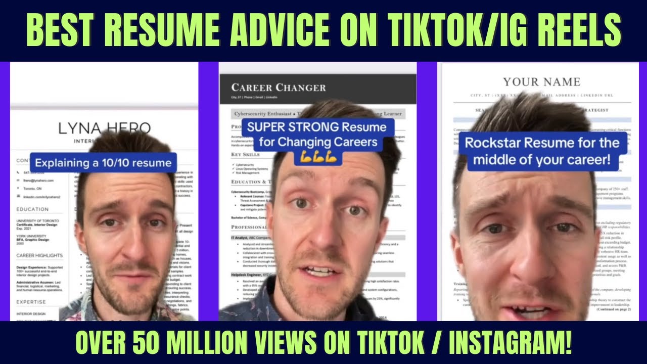 The Best Resume Tips and Examples: Compilation of Top TikTok Resume Advice (50M+ views on TikTok ...