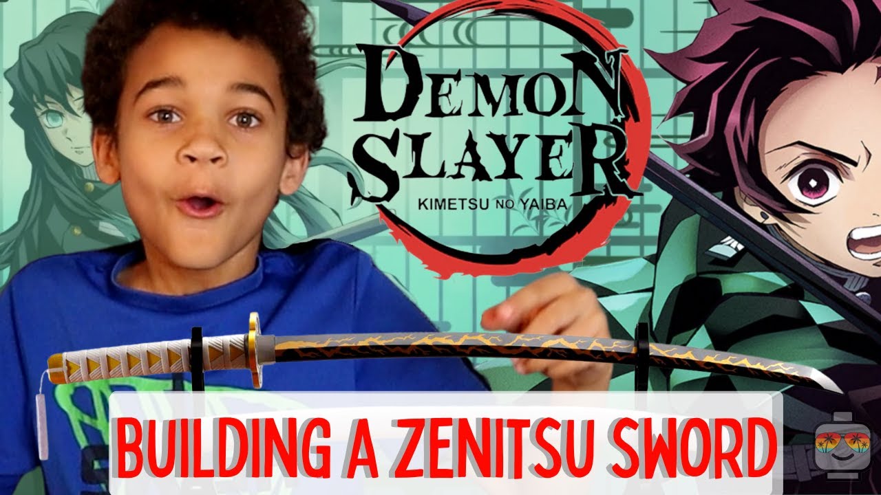Build A Lego Style Demon Slayer Zenitsu Sword With Luciano - YouTube