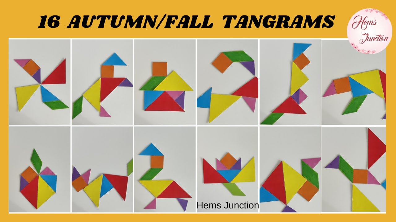 How to make Autumn/Fall Tangrams - YouTube