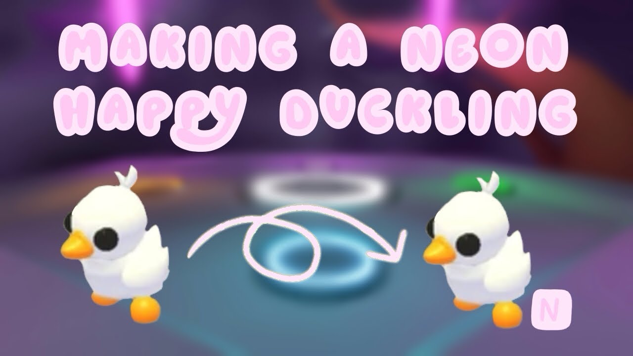 Making a neon happy duckling!! - YouTube