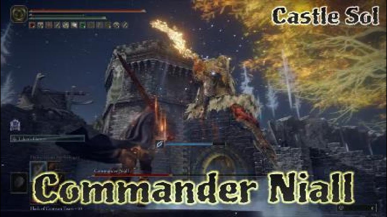 Elden Ring | Commander Niall Boss Fight | Castle Sol - YouTube