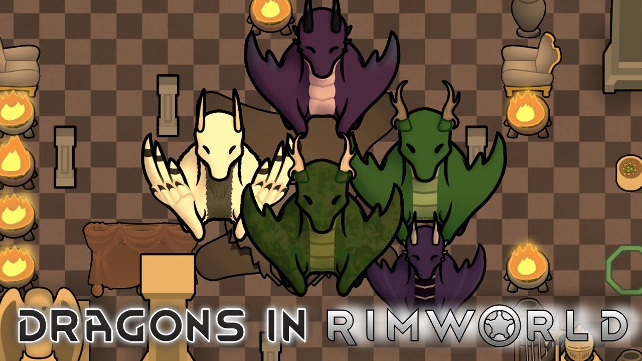 DRAGONS IN RIMWORLD! | Rimworld Dwarf Fortress Colony Part 4 - YouTube