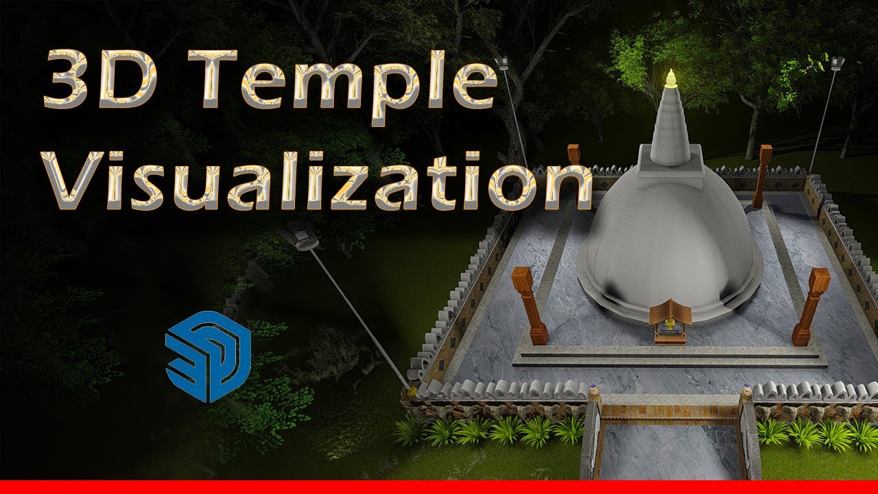 Temple Animation | 3D Temple Visualization #vesak #posonpoya #poyaday # ...