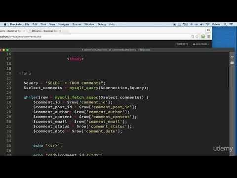 10 Approving and unapproving comments - CMS COMMENTS - PHP COURSE CMS PROJECT - YouTube