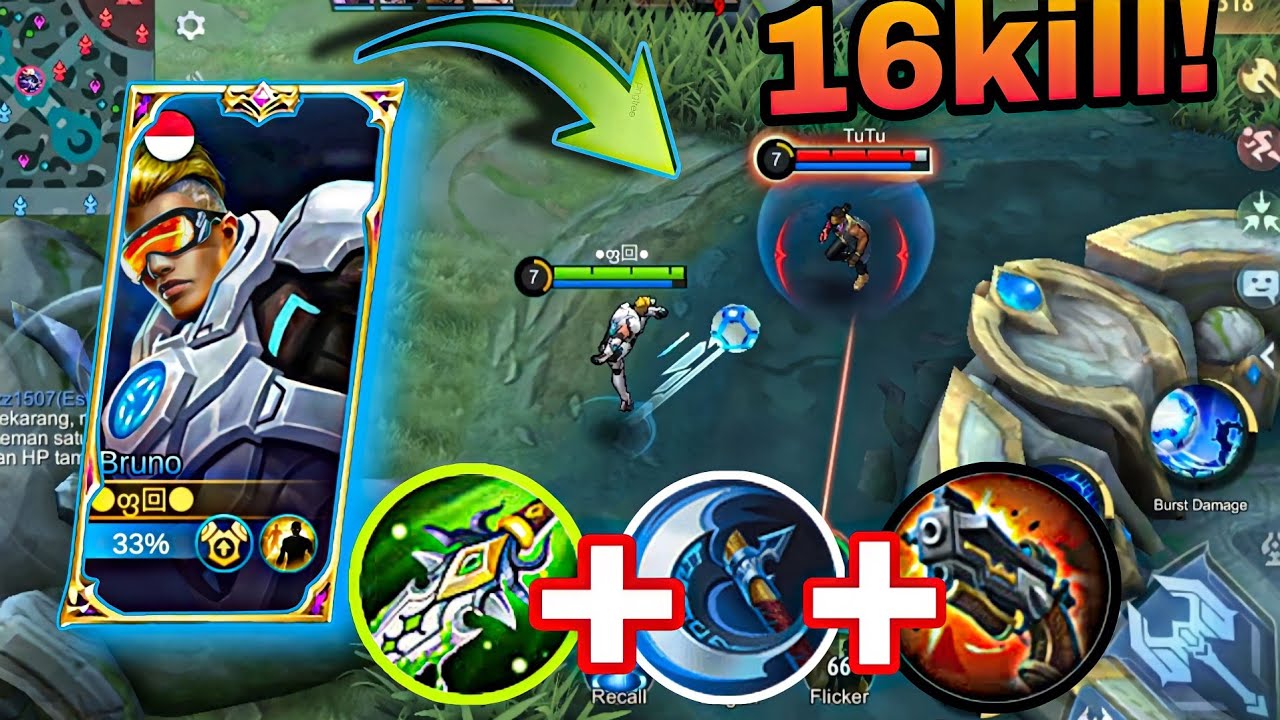 Bruno VS Brody at Gold Lane! WhoWin? 16 kills, Bruno carries the team ...