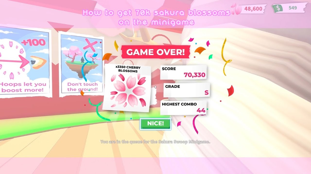 How to get 70k Sakura Blossoms in the new adopt me minigame! - YouTube