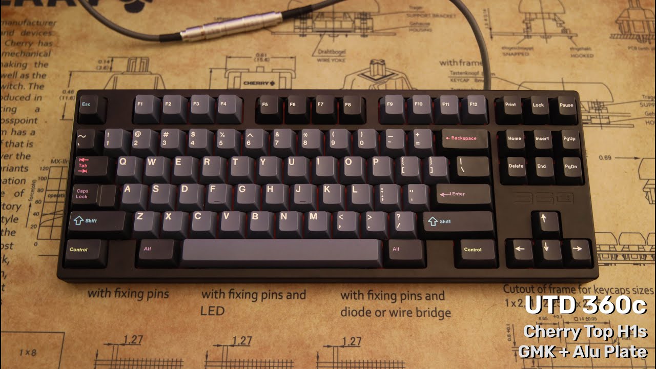 UTD 360c | Cherry Top H1s | GMK | Soundtest | ASMR - YouTube